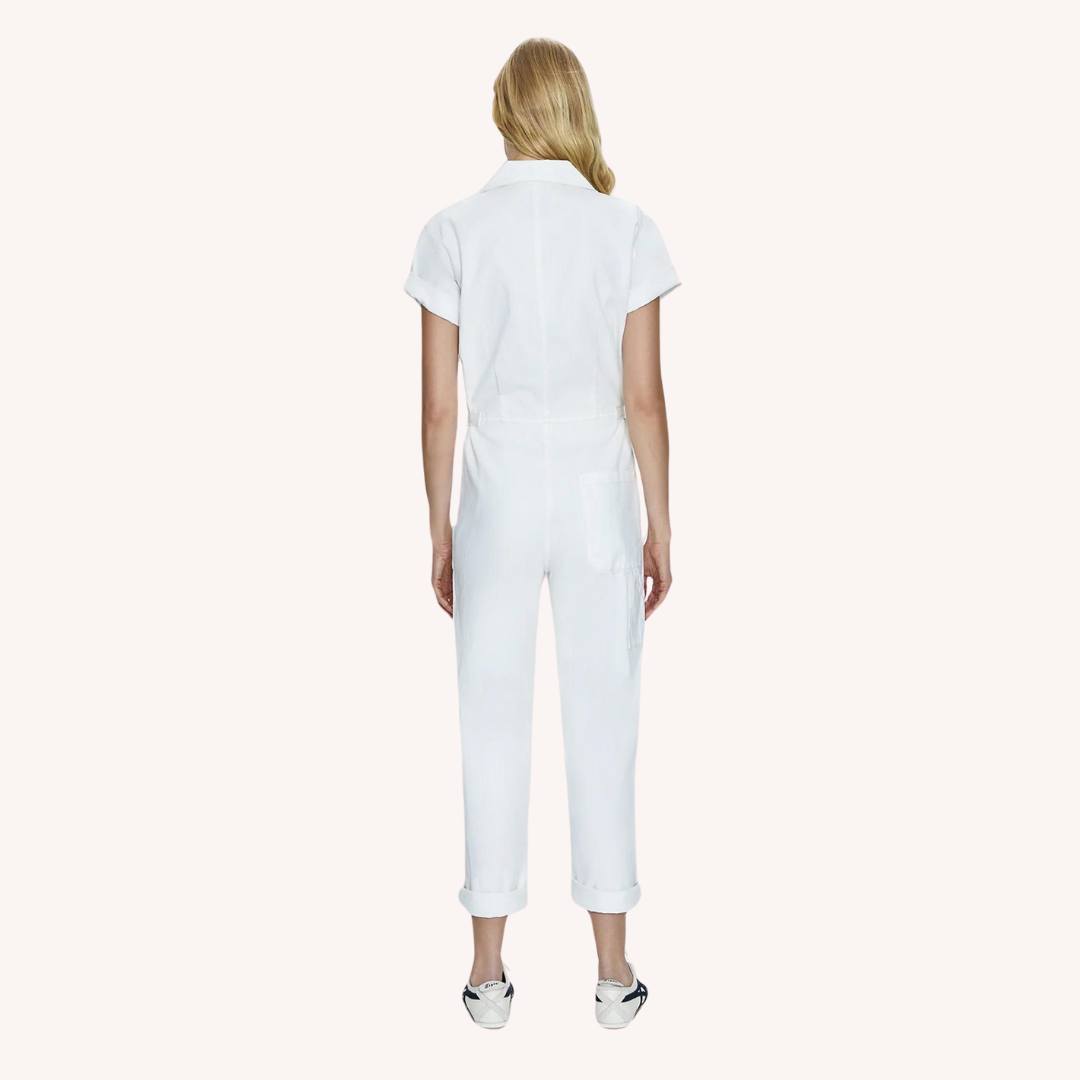 Grover Short Sleeve Field Suit- Alabaster – Irma Marie Designer Apparel