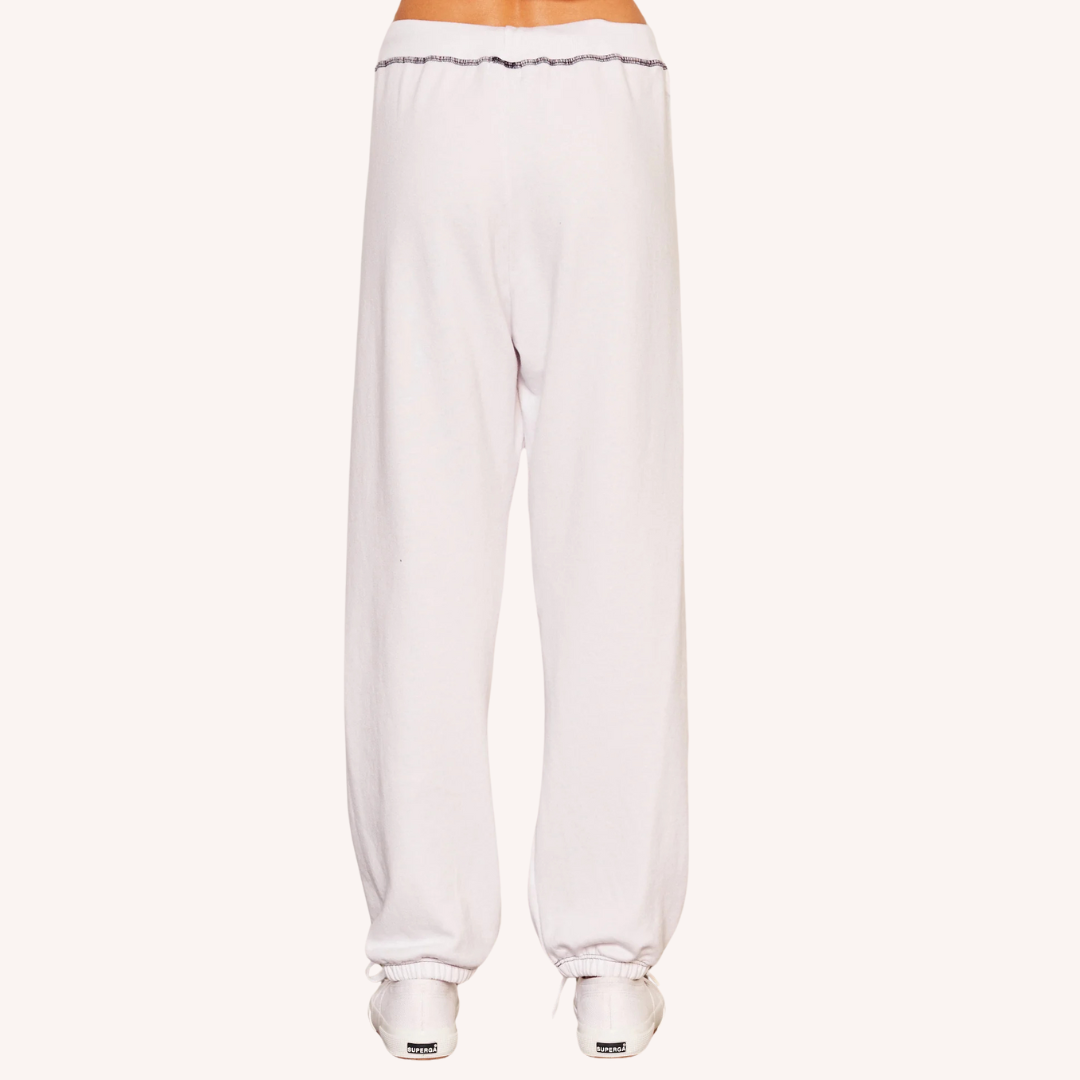 Heart Jogger- Optic White – Irma Marie Designer Apparel